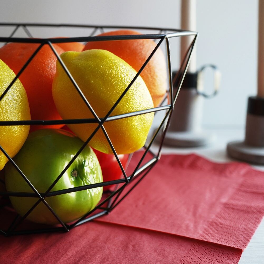 Cos de fructe, Negru, Metal, Vilde, 27 x 26 x 42.5 cm - eMAG.ro