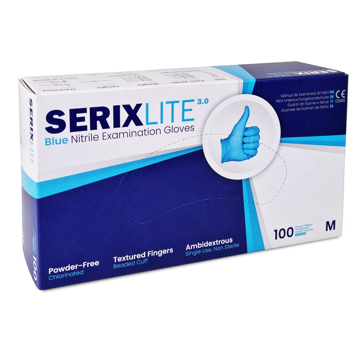 Set 100 Manusi de Examinare Nitril Nepudrate Serix Lite M - eMAG.ro