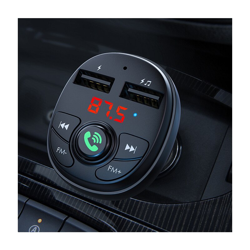 Modulator FM BLUE POWER Music Joy BBC26, 2 x USB, negru - eMAG.ro