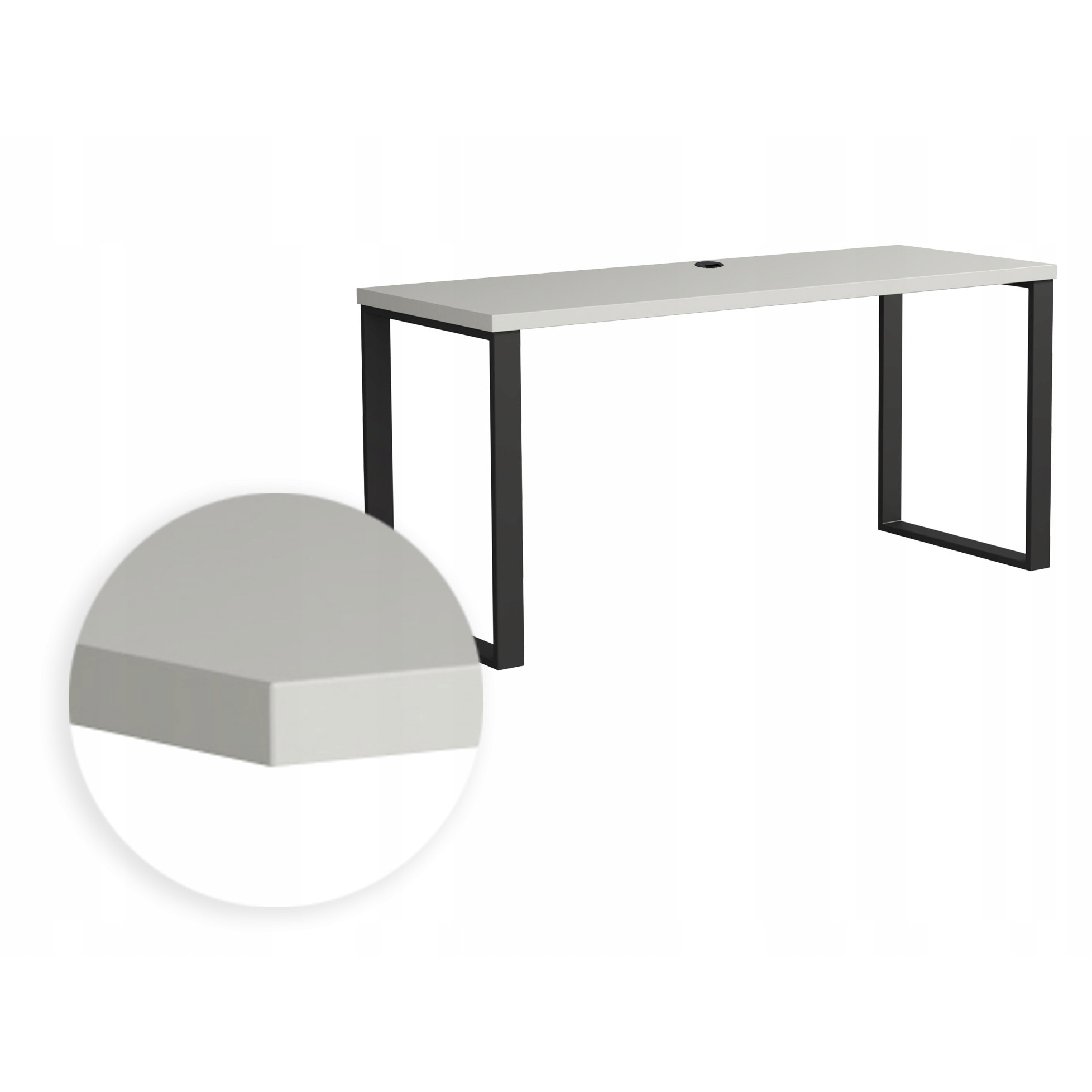 Birou cu picioare metalice, 100x60cm, Profil 6x2, Gri - eMAG.ro