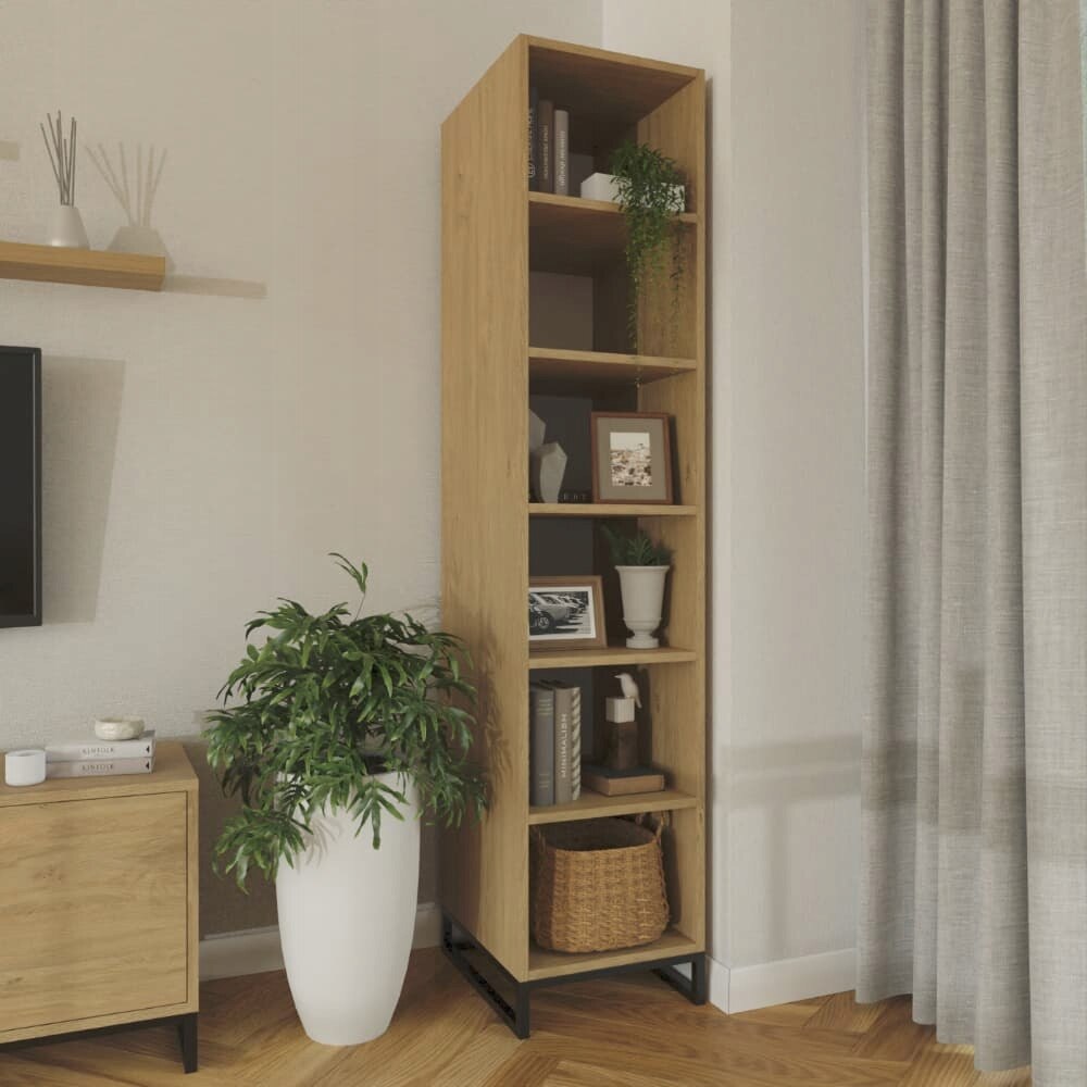 Raft, Metal/PAL, 184 x 40 x 48 cm, Maro/Negru - eMAG.ro