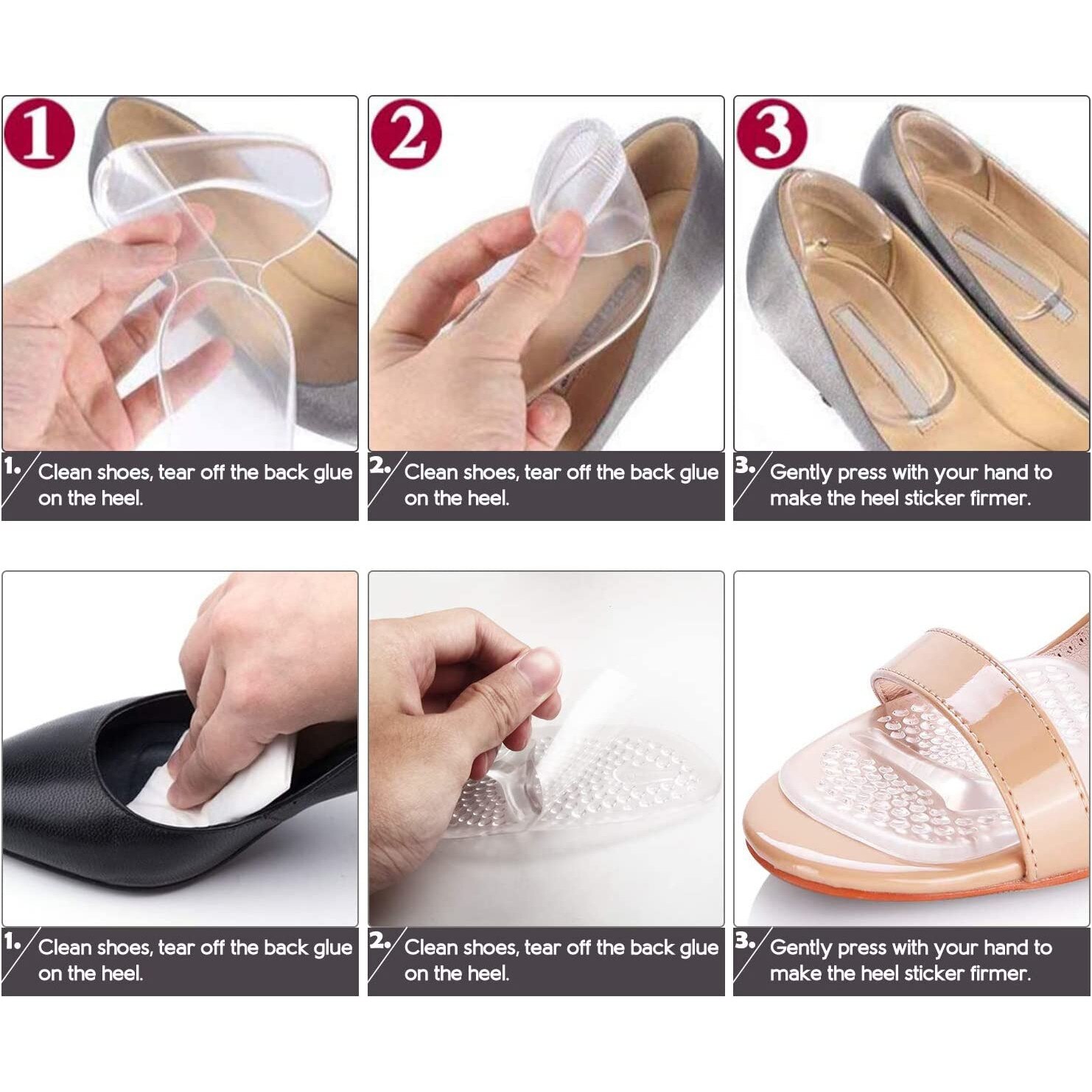 Set 12 perne calcaie, PARAFASA, Silicon, Transparent - eMAG.ro