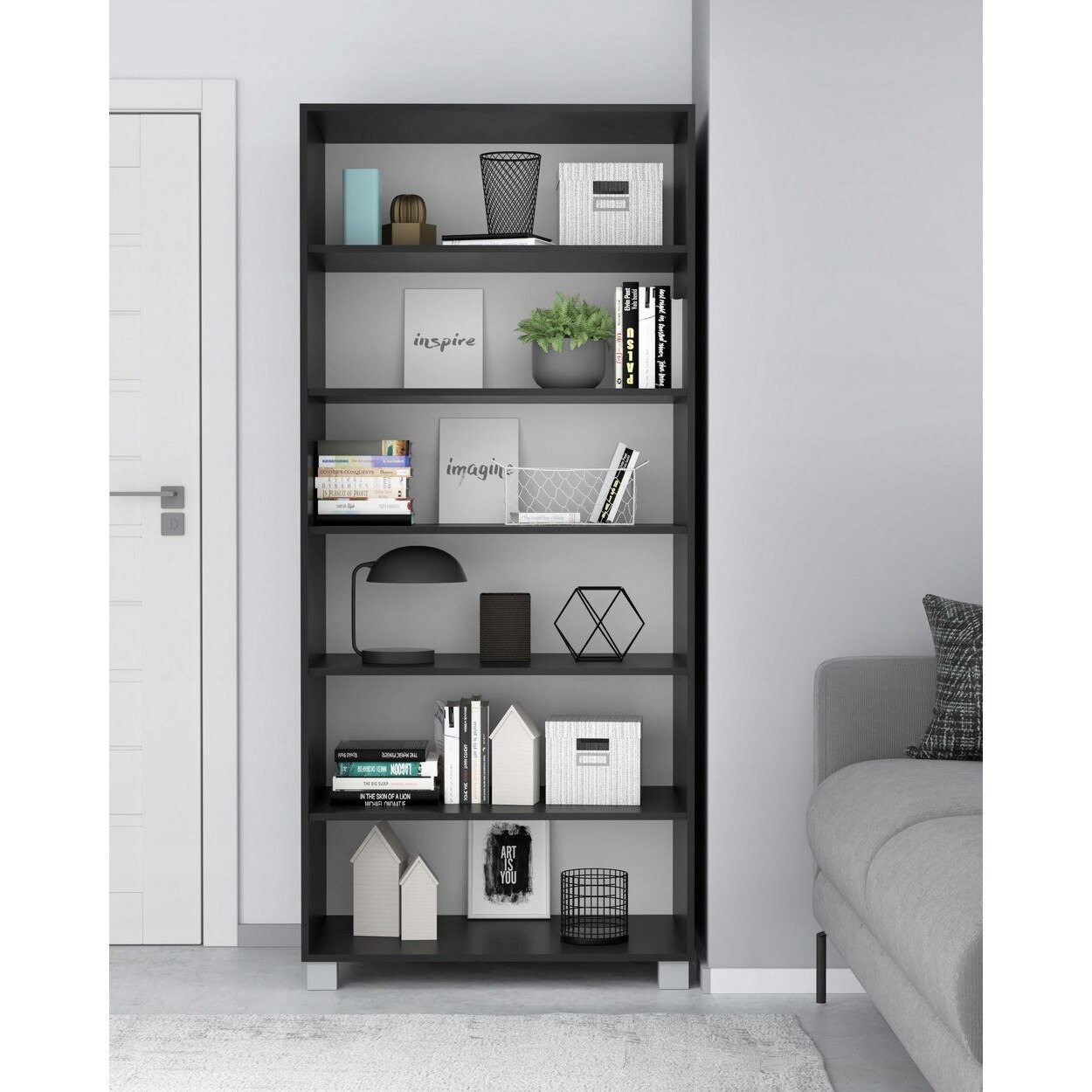 Raft, PAL, 180 x 50 x 80 cm, Negru - eMAG.ro