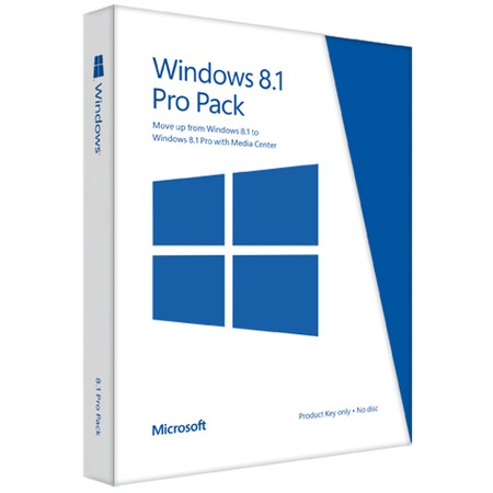 Microsoft Windows 8.1 Pro Pack, 32/64bit, English, PUP, Medialess Win ...