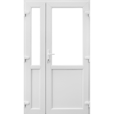 Usa pvc intrare, 120x205 cm, 2/3 sticla, alba, dreapta - eMAG.ro