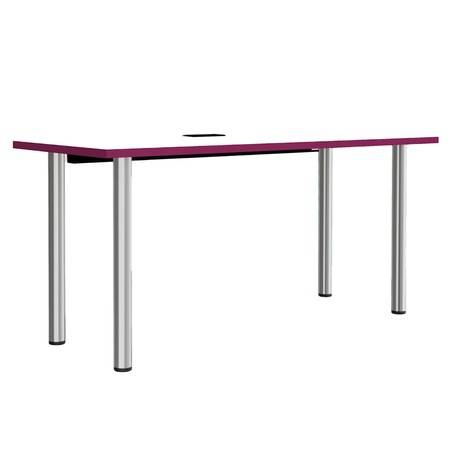 Birou gaming, Plastic/Metal, Alb/Roz - eMAG.ro