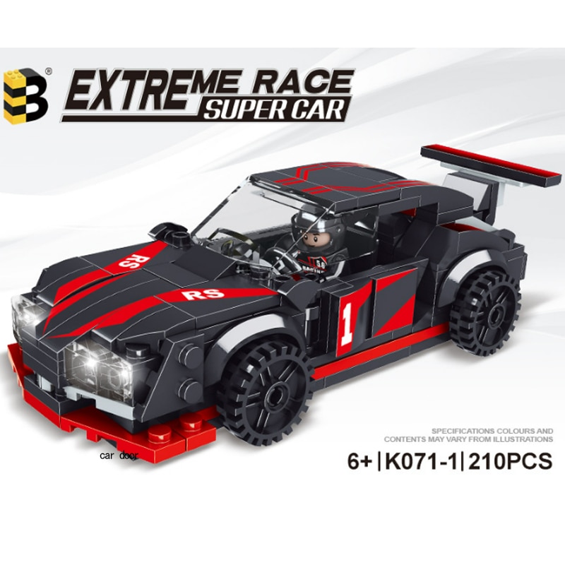 Set 210 piese constructie, Model masina, 6 ani+, Negru - eMAG.ro