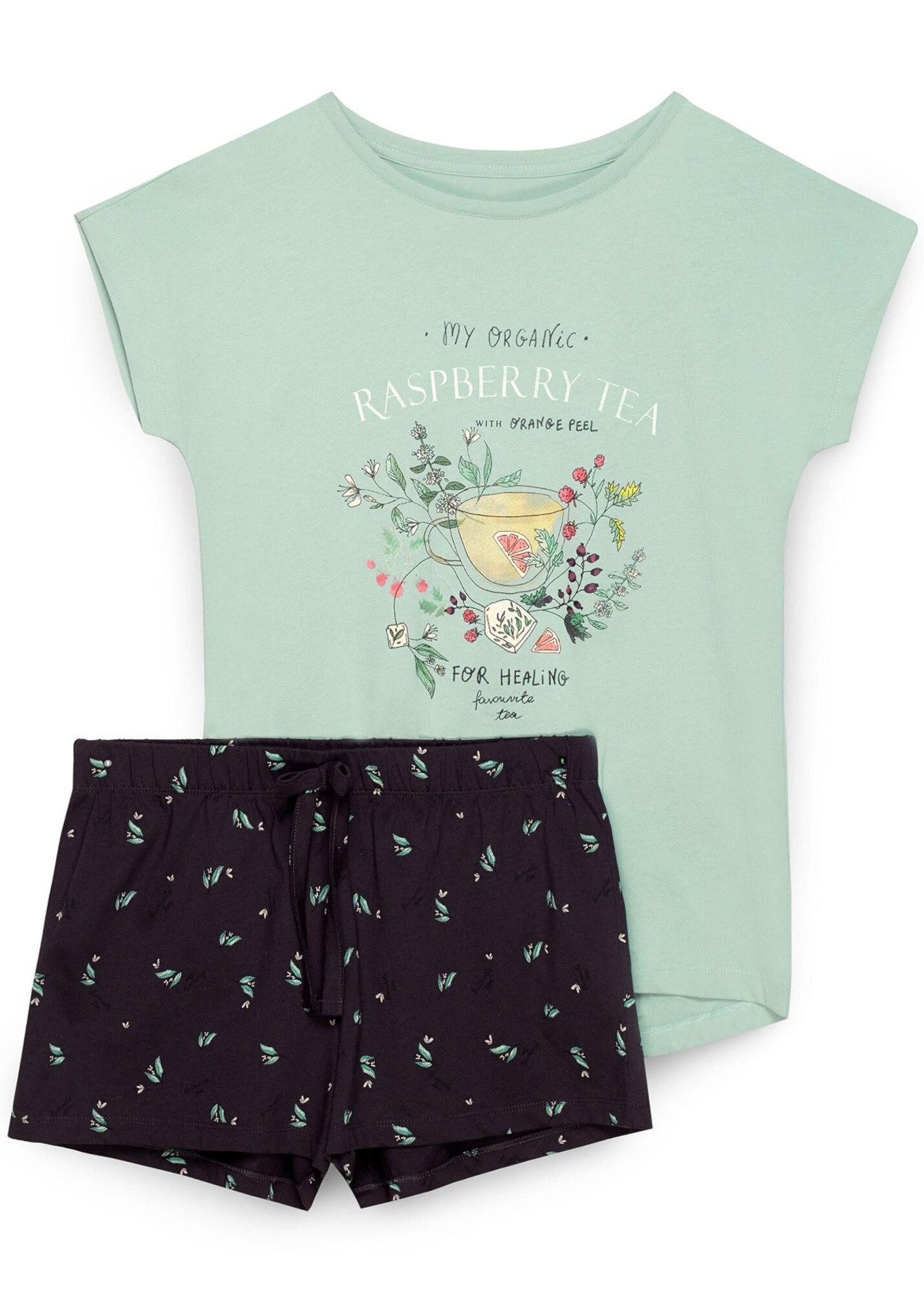 Pijamale dama Esotiq Whiplash, Bumbac, Verde, M - eMAG.ro