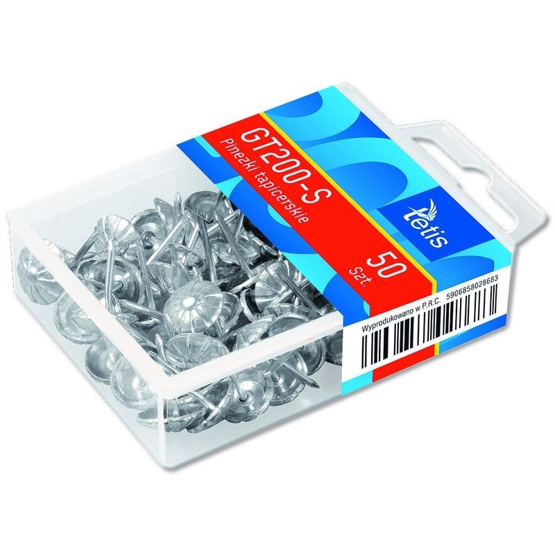 Pioneze pentru tapiterie, Tetis, Argintiu, 50 bucati - eMAG.ro