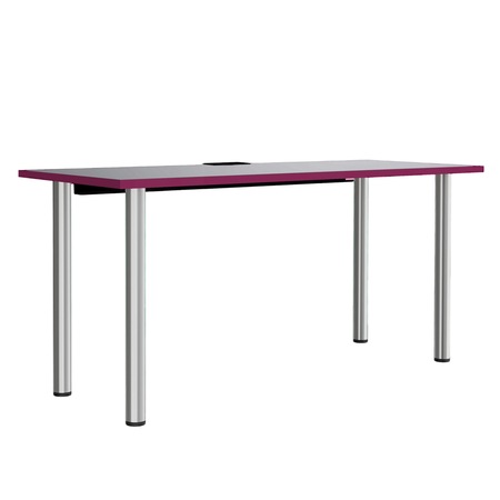 Birou gaming, LED, Aluminiu/Metal, Negru/Roz - eMAG.ro