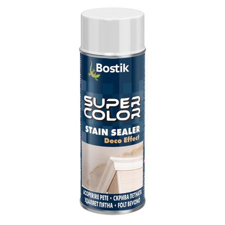 Spray vopsea pentru acoperire pete perete, Bostik Stain Sealer, alb ...