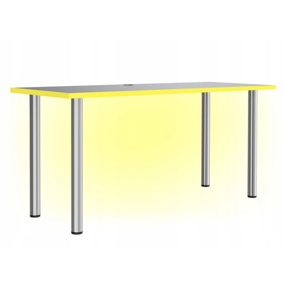 Birou gaming, Plastic/Metal, Negru/Galben - eMAG.ro