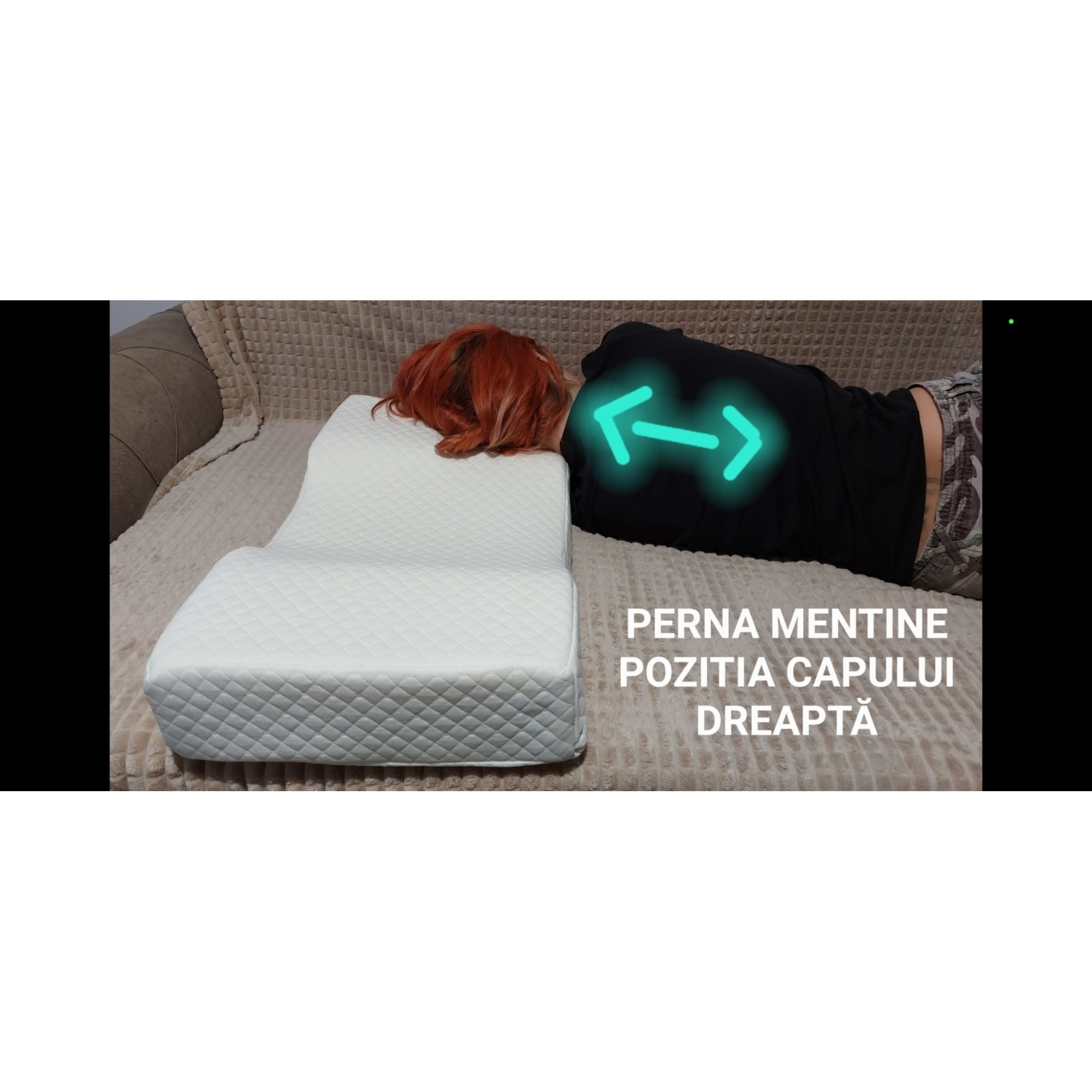 Perna cu spuma de memorie, alb, 60 x 35 cm - eMAG.ro