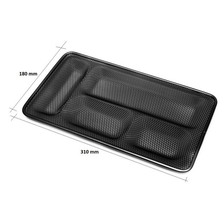Organizator sertar, Metalic, Plasa, 31x18x2cm, Negru - eMAG.ro