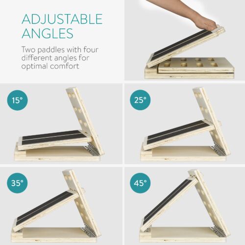 Placa de exercitii reglabila pentru intinderea gambelor Navaris, 4 ...