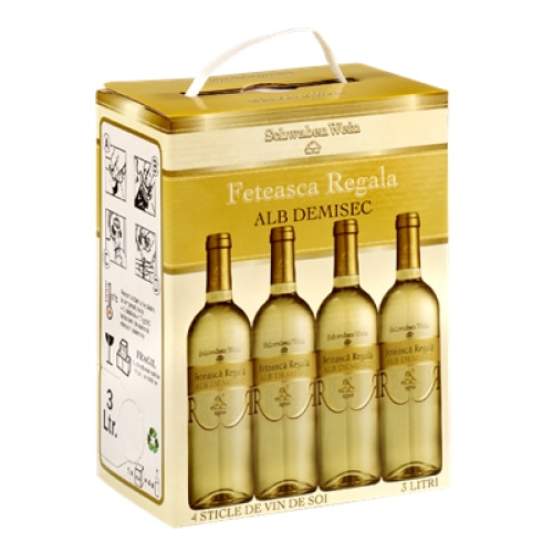 Vin Alb, Recas Schwaben Wein, Feteasca Regala, Bag-in-Box, 3L - eMAG.ro