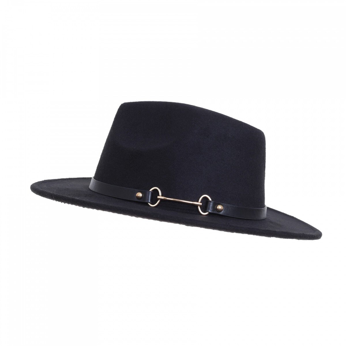 Palarie fedora din stofa, PAMI, PD-0522-71, 58 cm Negru - eMAG.ro