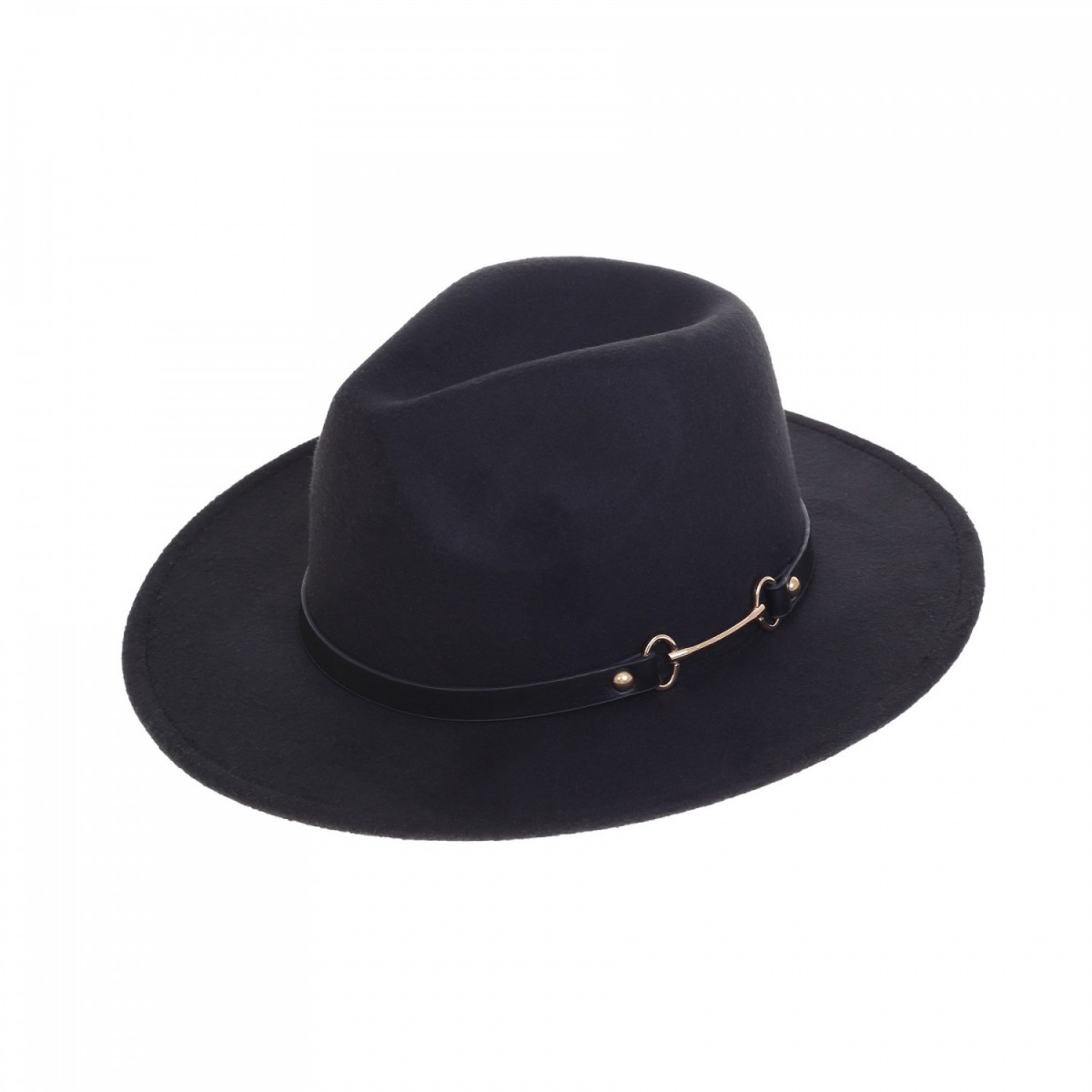 Palarie fedora din stofa, PAMI, PD-0522-71, 58 cm Negru - eMAG.ro