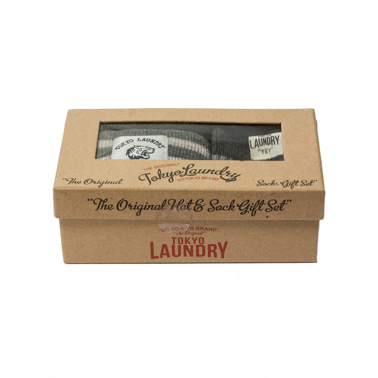 Set caciula si sosete Tokyo Laundry Heaton Lake pentru barbati, Grey ...