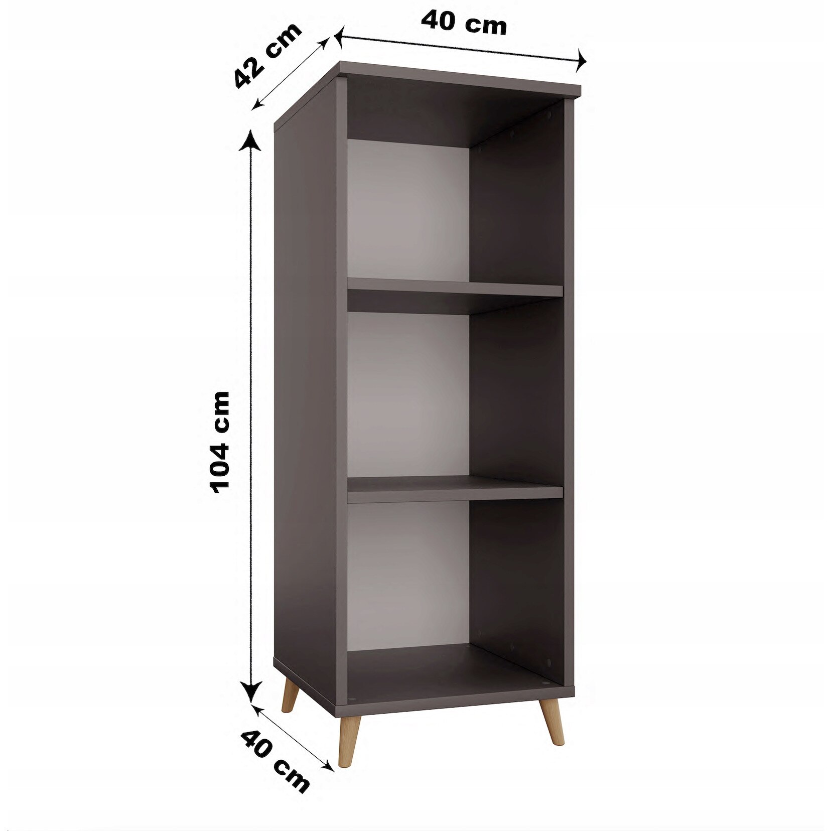 Raft, PAL, 104 x 40 x 40 cm, Gri - eMAG.ro