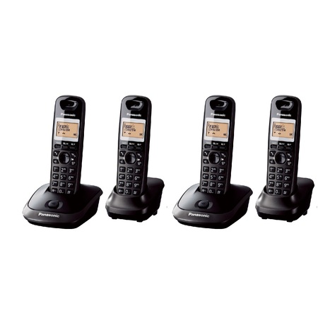 Set telefon DECT fara fir, Panasonic cu 4 receptoare, 2 buc KX ...