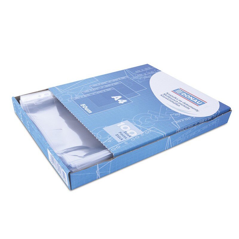 Set 100 Folii pentru documente A4, Donau, Transparent - eMAG.ro