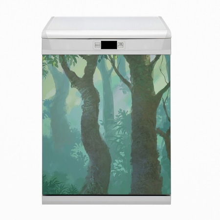 Magnet decorativ, Dreptunghi, Padure Intunecata, Verde, 60x80 cm ...