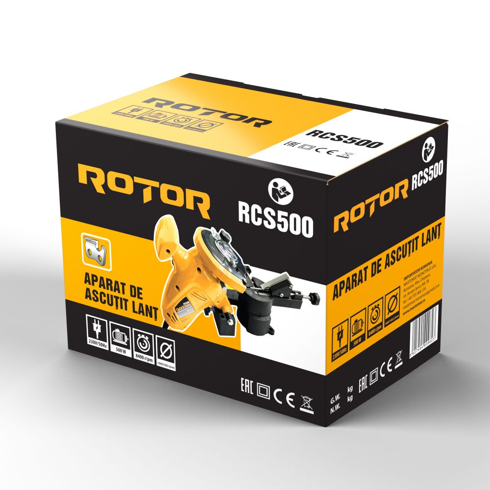 Машина за заточване на вериги Rotor RCS500, 500W, Диск 100 мм, 8400 об ...
