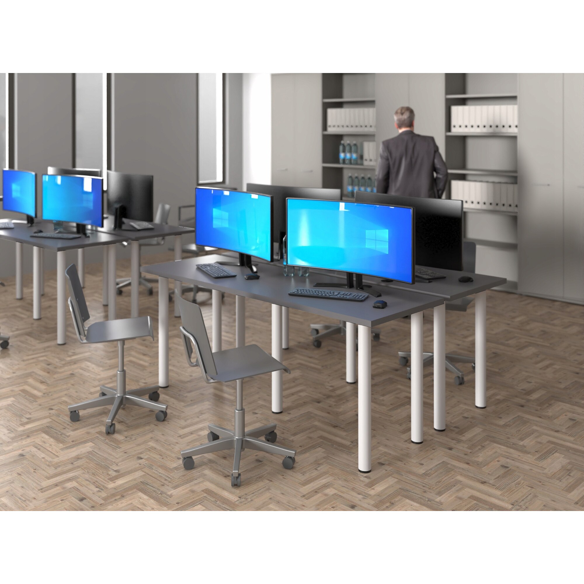 Birou, PAL/Plastic, Negru - eMAG.ro