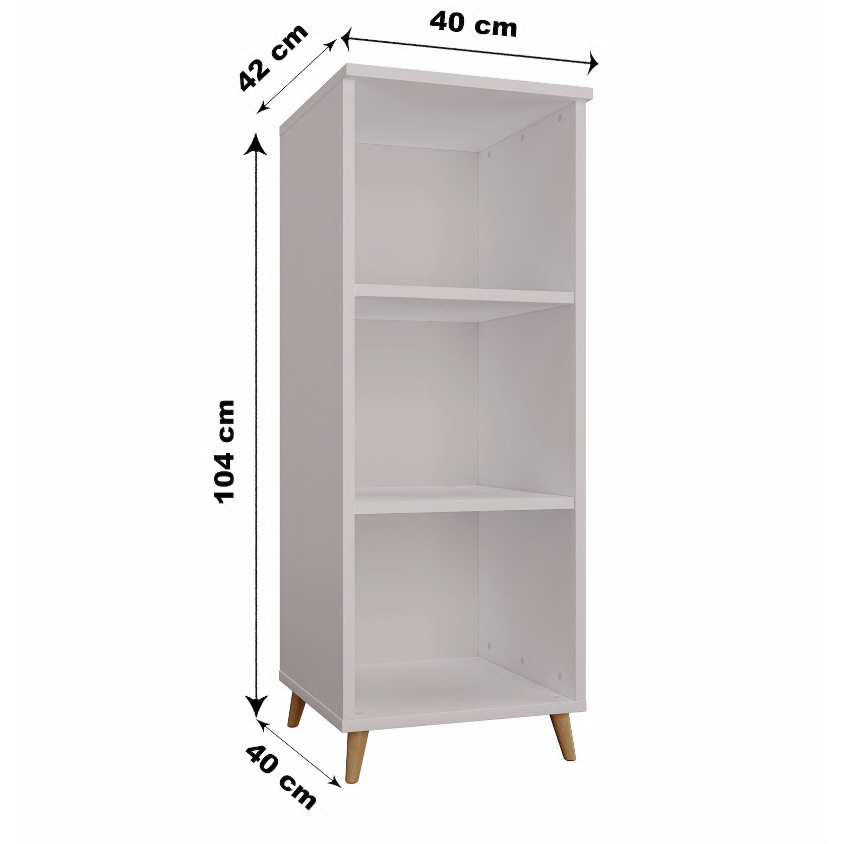 Raft, PAL, 104 x 40 x 40 cm, Alb - eMAG.ro