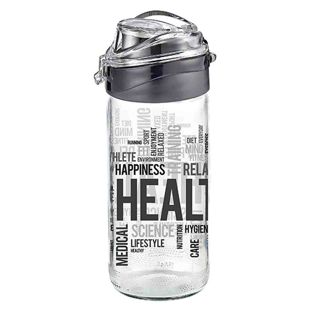 Recipient sport din sticla pentru apa, Pufo Sport, 500 ml - eMAG.ro