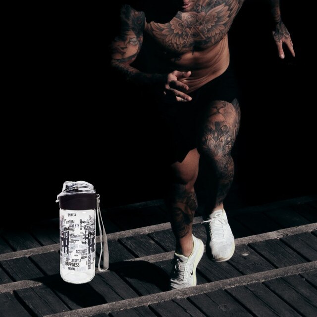 Recipient sport din sticla pentru apa, Pufo Sport, 500 ml - eMAG.ro