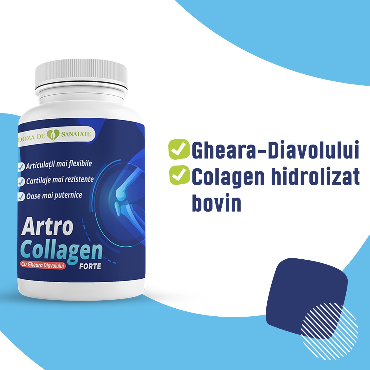 Supliment alimentar pentru articulatii Artro Colagen Forte Doza de ...