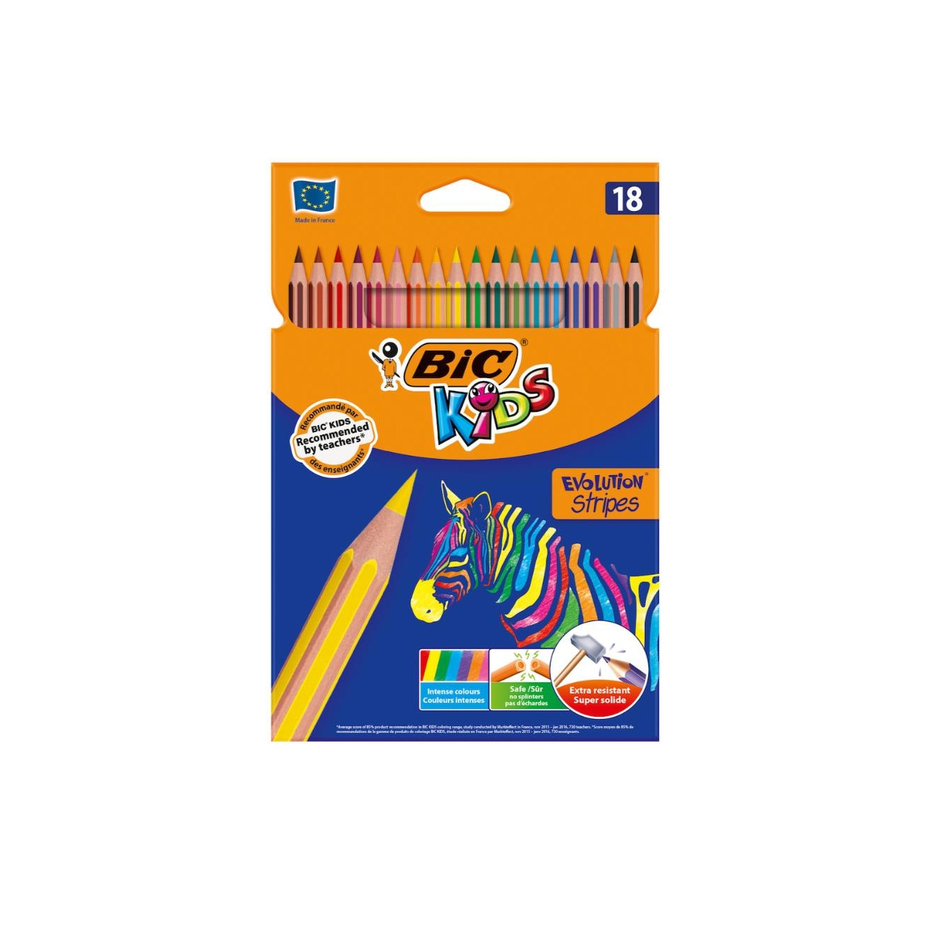 Set 18 creioane colorate Evolution Stripes - eMAG.ro