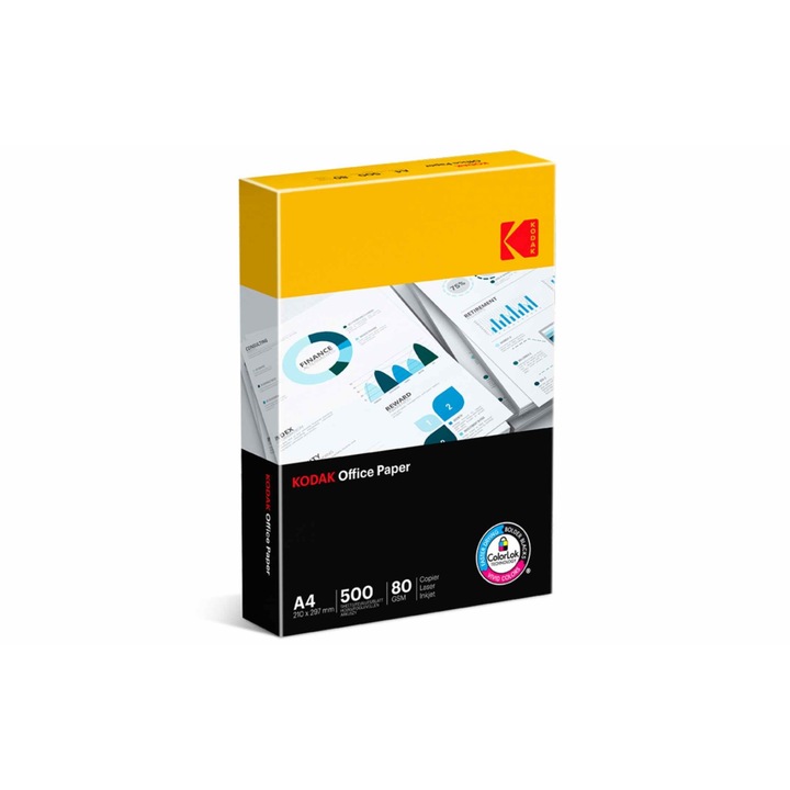 Hartie copiator A4, Kodak Office Paper, 80g/mp, 500 coli/top - eMAG.ro