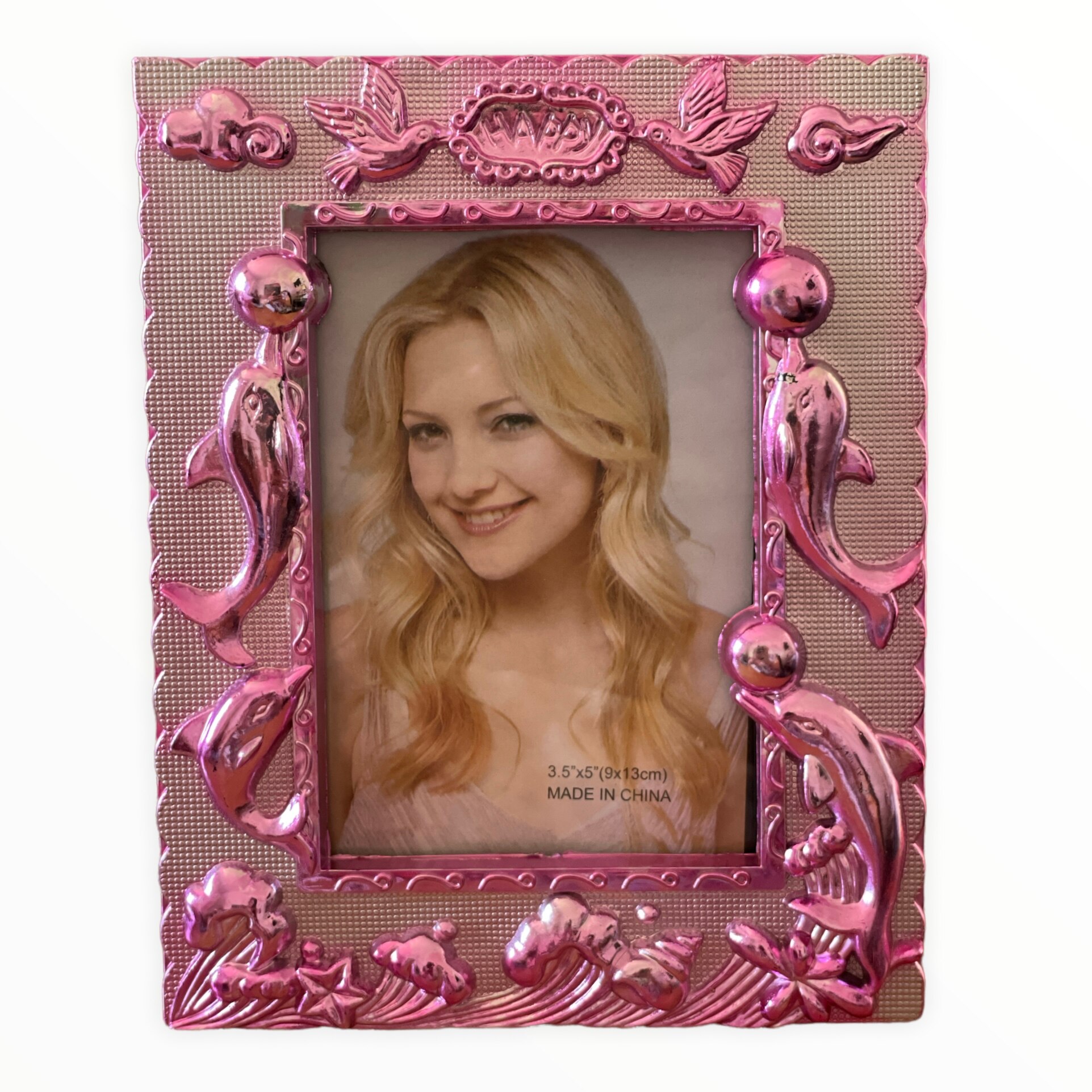 Rama foto, 1 poza, model delfini, roz, 18x14 cm - eMAG.ro