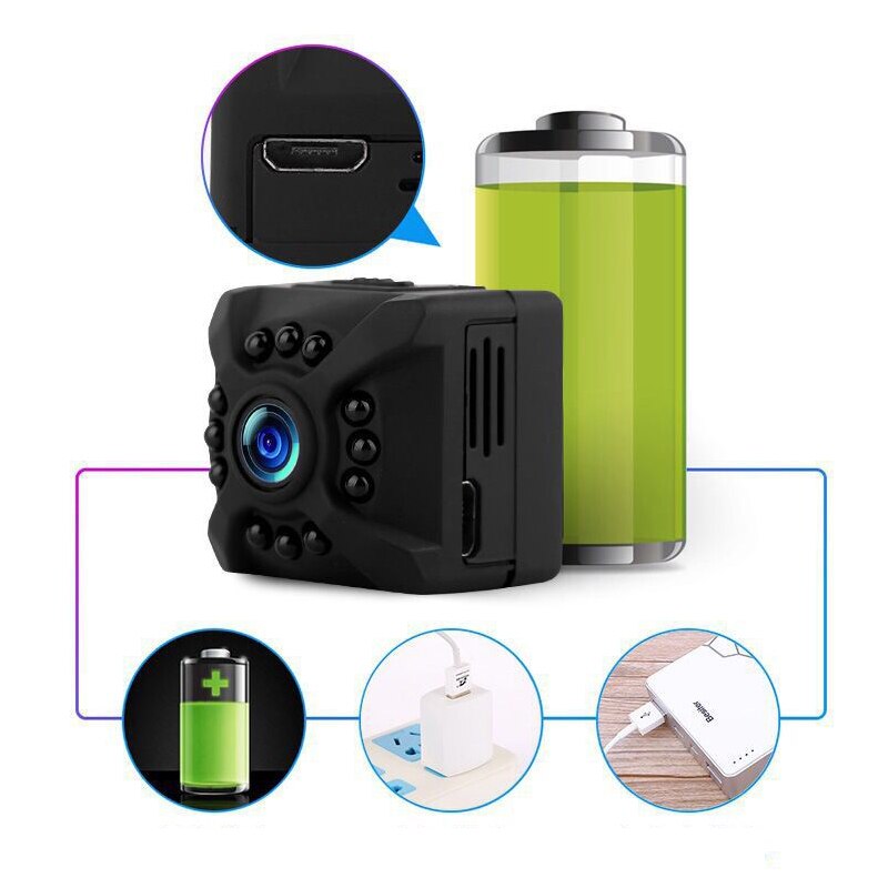 Camera spionaj, Vaxiuja, Ultra HD, 1080P, 90°, Portabil, WiFi, Vedere ...