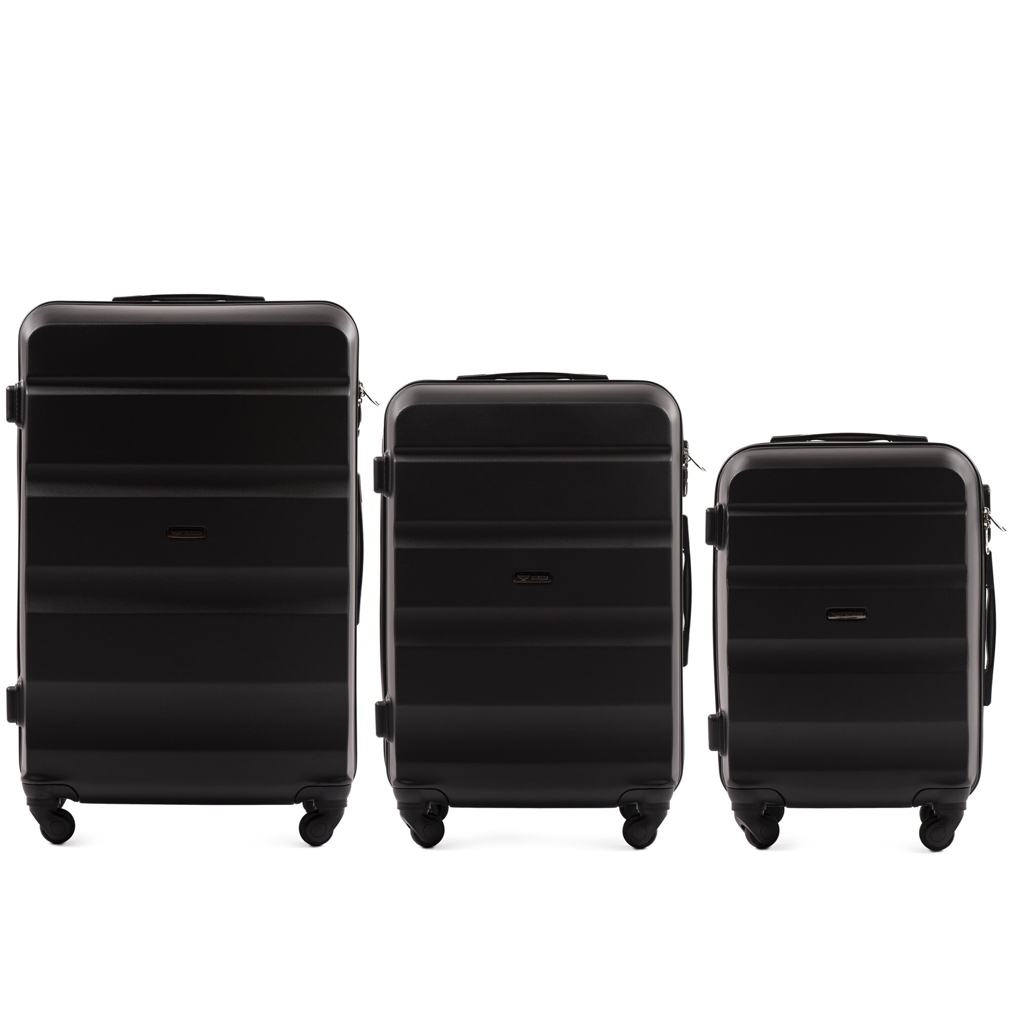 Set Trolere, WINGS, ABS, 4 Roti, AT01 3 Piese, Negru - eMAG.ro