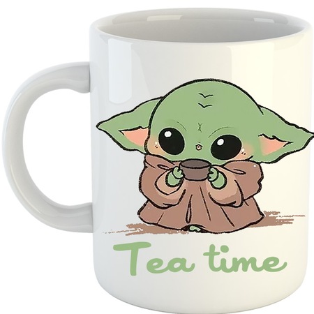 Cana Baby Yoda Tea Time Drink Coffee, alba, 330 ml - eMAG.ro
