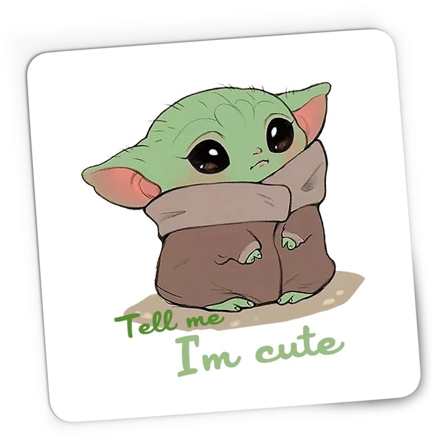 Гейминг подложка за мишка Baby Yoda Angry Cute Mondorian, 21x19 см ...