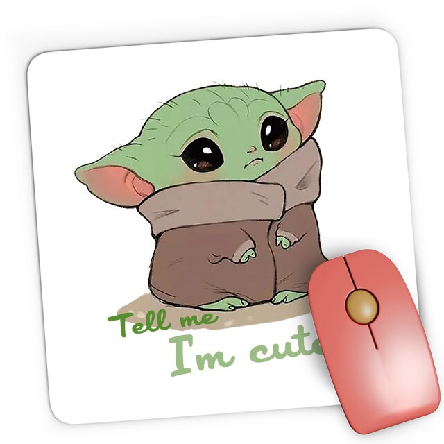 Mousepad Gaming Baby Yoda Angry Cute Mondorian, 21x19 cm - eMAG.ro