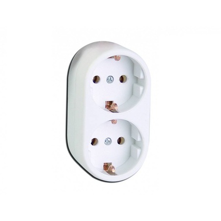 Priza dubla tip splitter cu impamantare Makalon 700769, amperaj 16 A ...
