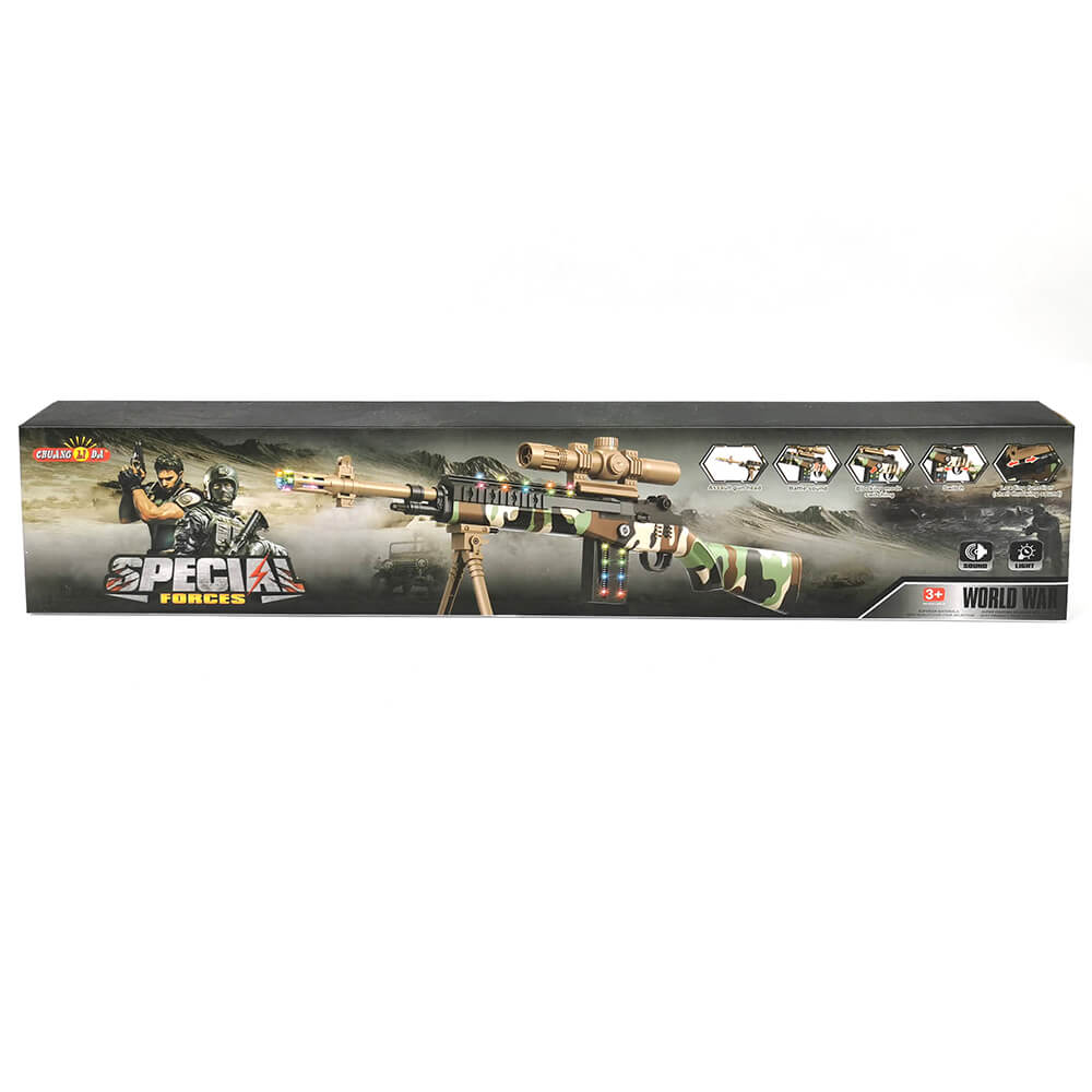 Mitraliera de jucarie cu sunete si lumini, Polimer, 3 ani+, Multicolor ...