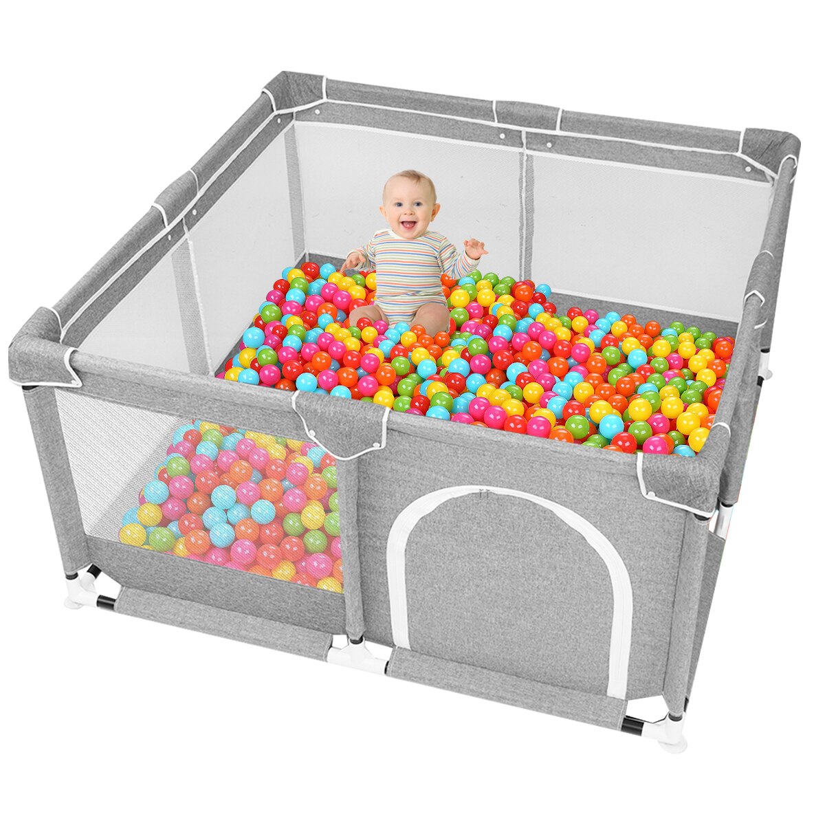 Tarc de joaca pentru copii, bioby, cu cos, 120x120x68cm, pentru ...