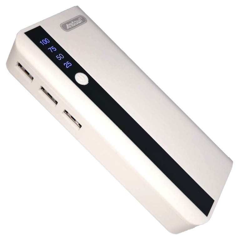 Acumulator extern Andowl, Capacitate mare 10000 mAh, Power Bank, 3 X ...