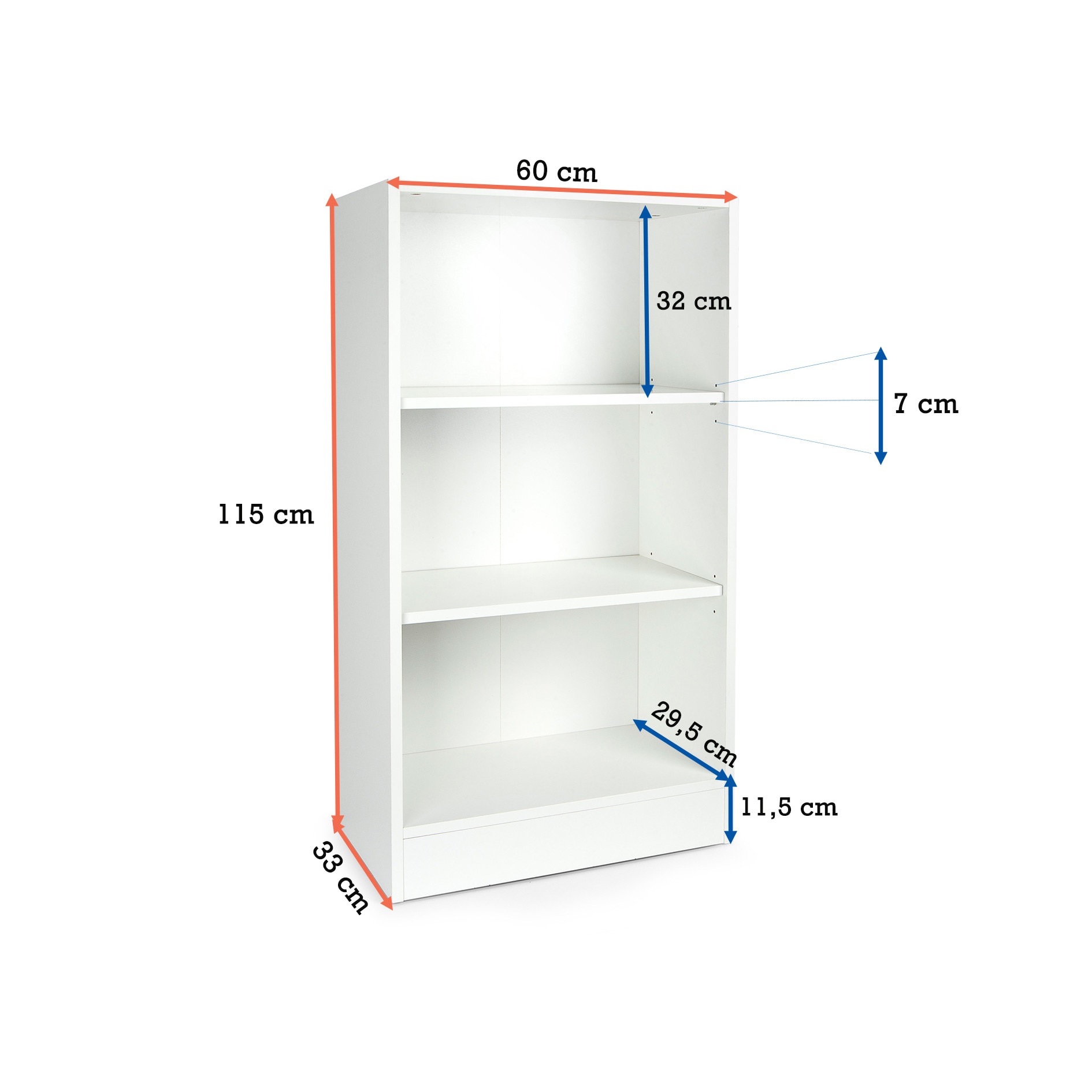Raft universal, Biblioteca OSLO, Leomark, Dino, 60 cm x 33 cm x 115 cm ...