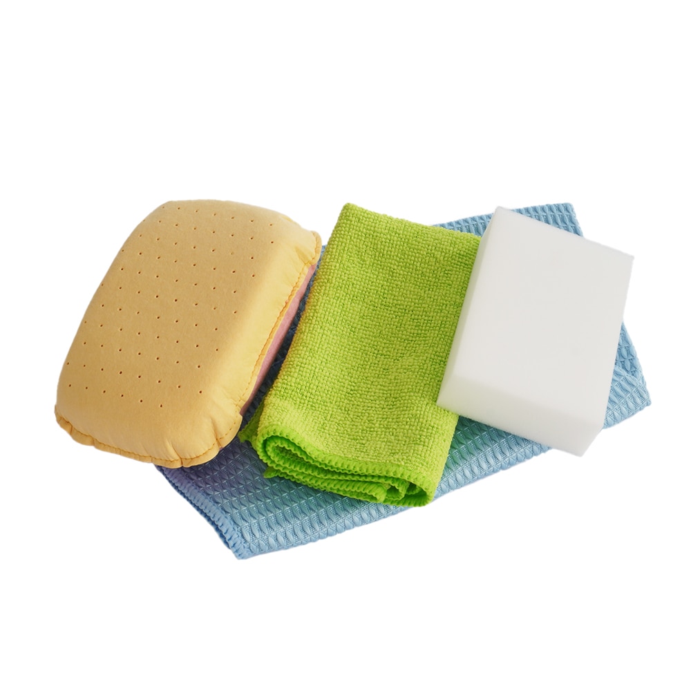 Set bureti si lavete curatare auto Mega Drive 40694, 2 bureti, 1 laveta ...