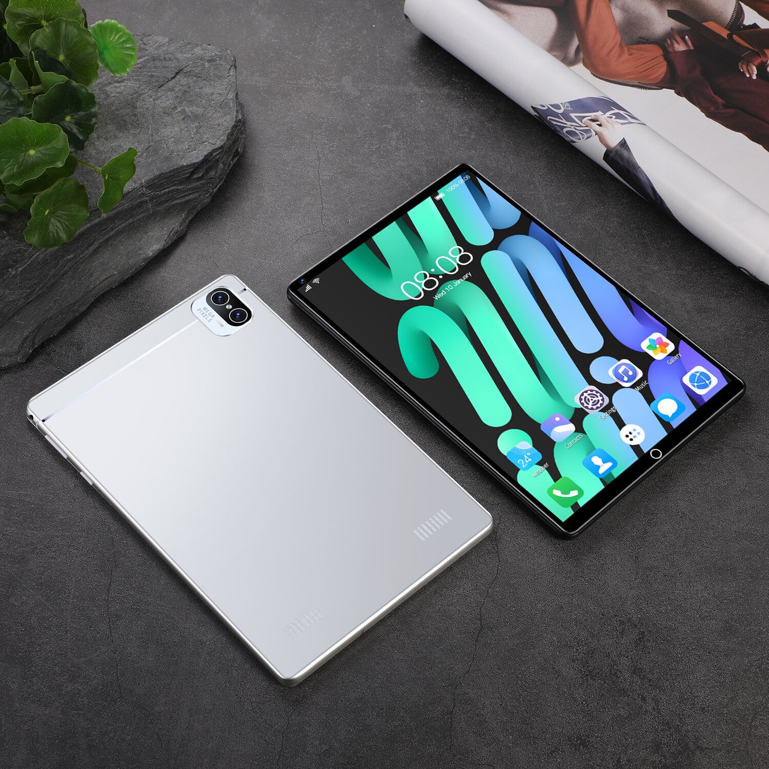 Tableta Tab X5, Octa-Core, 8.1", 6GB RAM, 128GB, 4G, WiFi, Argintiu ...