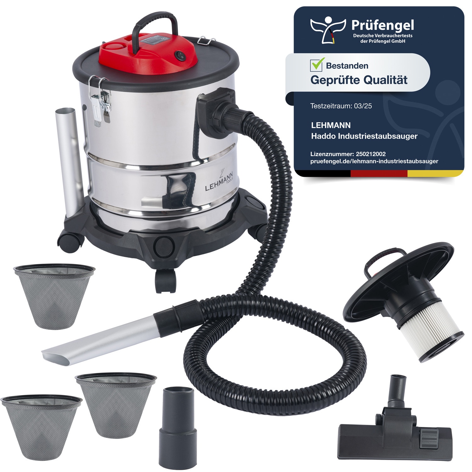 Aspirator multifunctional fara sac, Lehmann Haddo, 2000W, 20l, furtun 1 ...