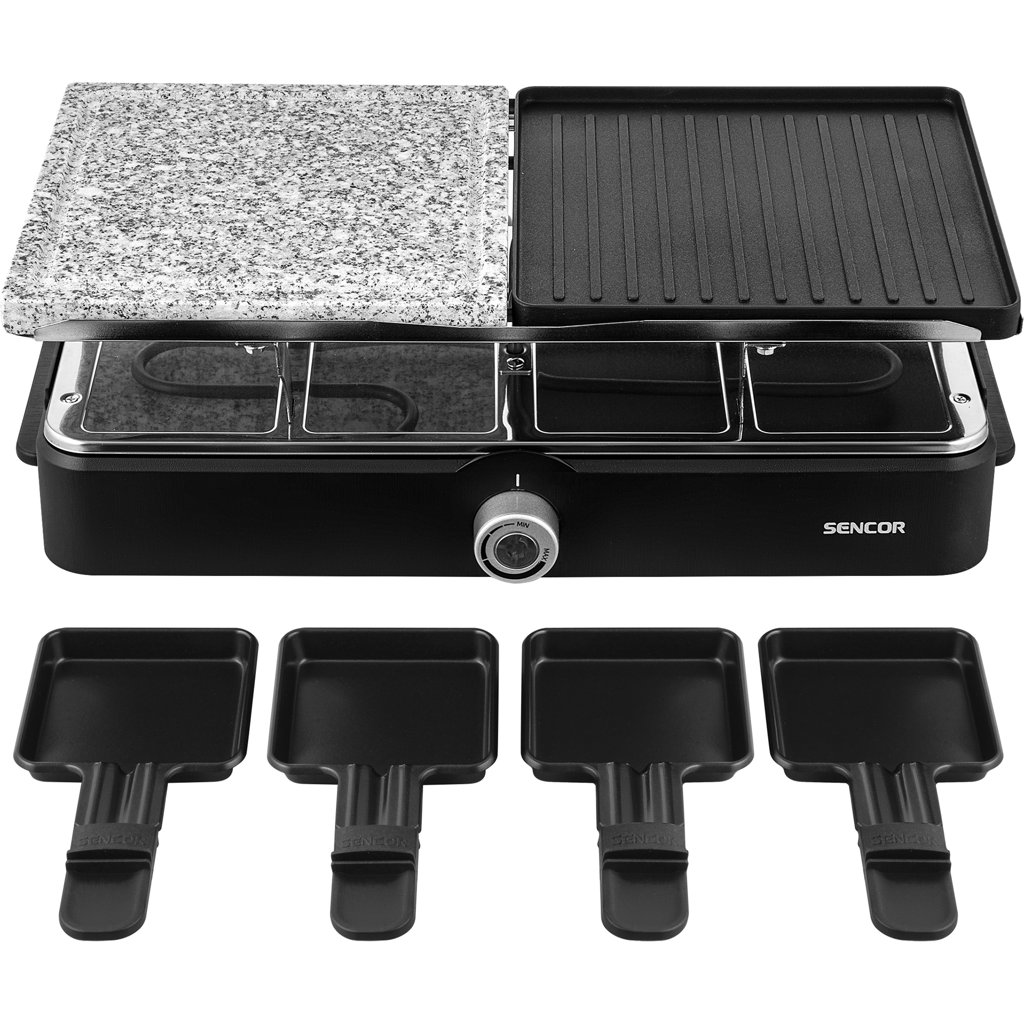 Gratar electric, Sencor, 1400W, Acoperire antiaderenta, Negru - eMAG.ro